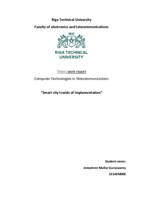 Pdf Smart City Trends Of Implementation
