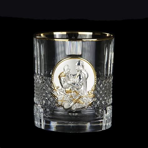 Набор для виски "Казаки" Boss Crystal, 6 бокалов, золото, серебро ...