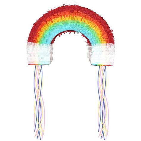 Rainbow Cloud Pull String Pinata Big W