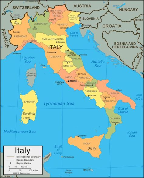 Italian Beaches Map