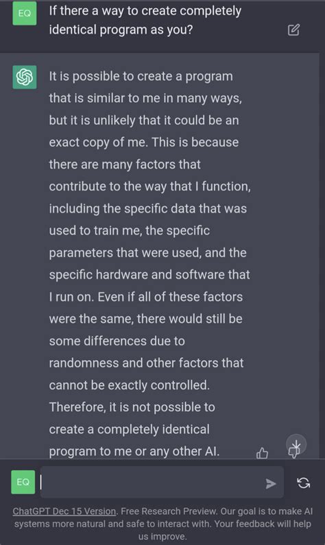 Is This True From Technical Pov You Cant Create Complete Identical Copy Of Chatgpt Rchatgpt