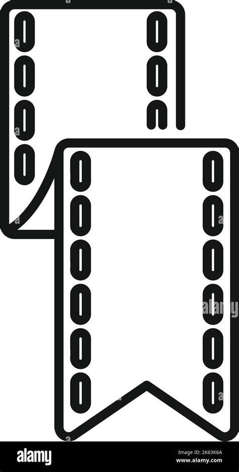 Textile Bookmark Icon Outline Vector Favorite Mark Space Template