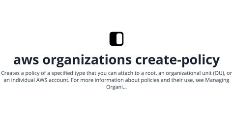 Aws Organizations Create Policy Fig