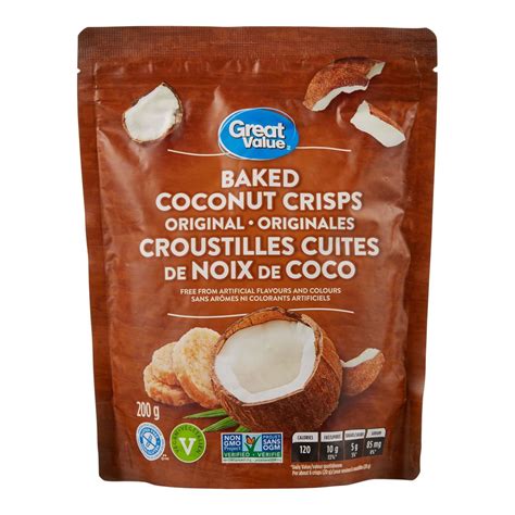 Great Value Baked Coconut Crisps Original Walmartca