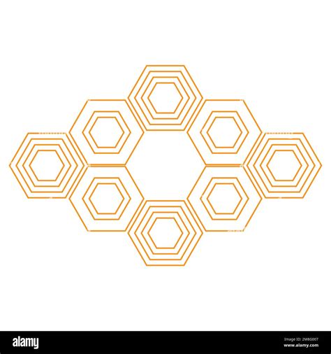 modern geometric hexagonal shape design element Stock Photo - Alamy