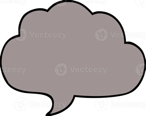 Cartoon Doodle Grey Speech Bubble 36376820 Png