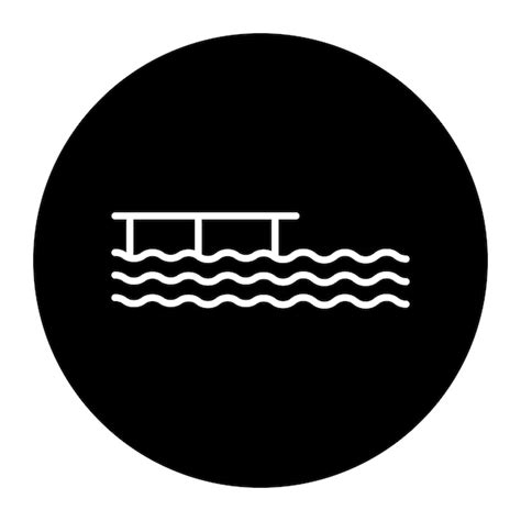 Premium Vector Dock Landscape Icon