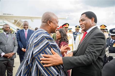 President Mahama Arrives In Zambia For 3 Day State Visit Ghanaian Times