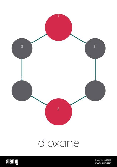 Dioxane 14 Dioxane Solvent Molecule Stylized Skeletal Formula