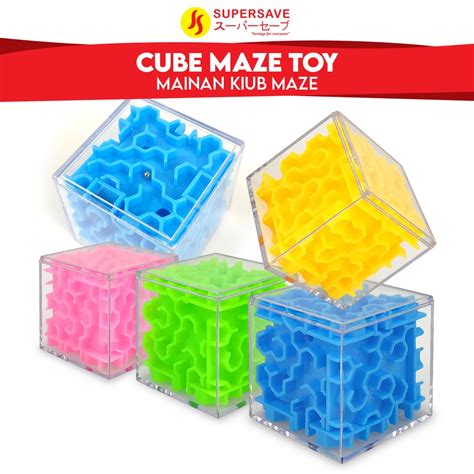Supersave 3d Mini Maze Cube Rotate Ball Toys Fidget Rubik Cubes Brain