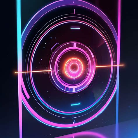 Futuristic Holographic Interface With Radiant Elements Stock Image