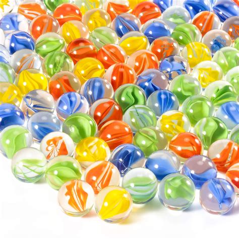Sukh Glass Marbles Bulk 100pcs Cat Eye Mix 4 Colors