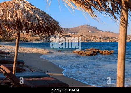 Greece Summertime Kalafati Beach Is A Beautiful Mykonos Beach In The