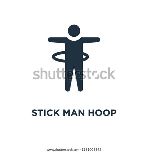 Stick Man Hoop Icon Black Filled Stock Vector Royalty Free 1181003392 Shutterstock