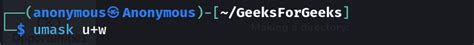 umask command in linux with examples geeksforgeeks