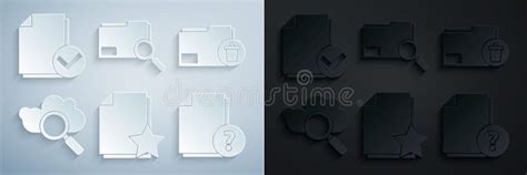 Set Document With Star Delete Folder Search Cloud Computing Unknown Document Concept And And