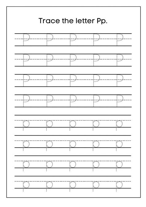 Free Letter P Dot Worksheets Printable Pdf