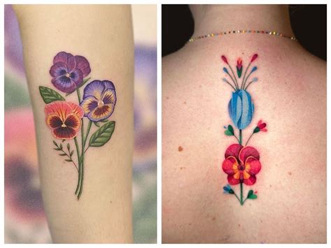 Pansies Tattoo Designs Symbolic Floral Art For Permanent Expression