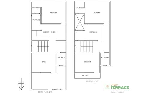 G 1 New Duplex Layout Design By Urban Terrace 20x50 North