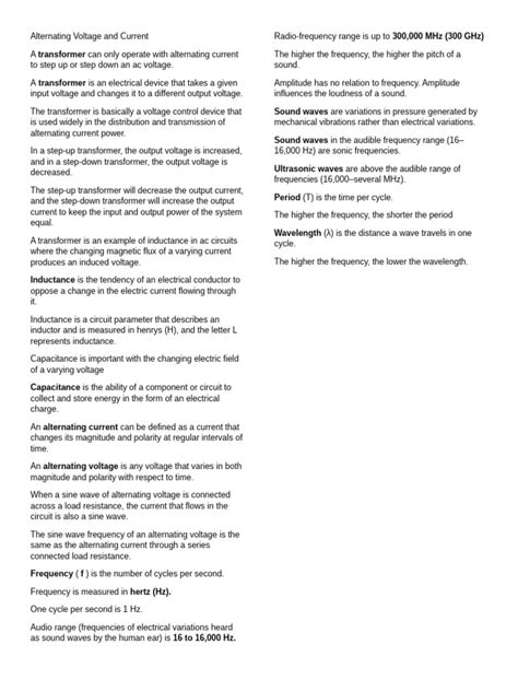 Electronics 2 Prelim Reviewer Ama Pdf Inductance Frequency