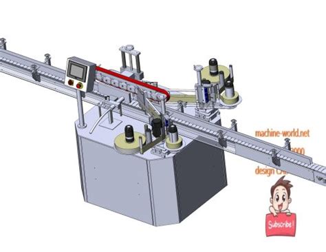 Industrial 3d Model Double Sided Labeling Machine Machine World