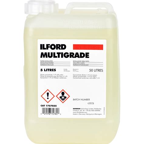 Ilford Multigrade Developer Liquid 5 Liters 1757855 Bandh