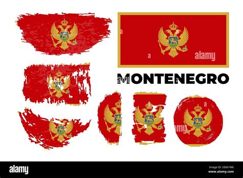 National Montenegro Flag Official Colors And Proportion Correctly