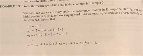 Solved Find The Solution To The Recurrence Relation With The Chegg Com