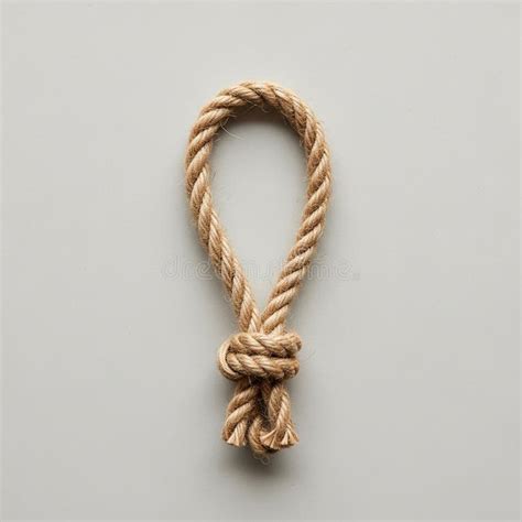 The Loop Of The Noose Is Open And Circular While The Knot Is T Stock