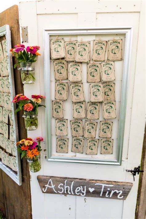 Summer Wedding Rustic Chic Seed Packet Seating Chart Wedding Seed