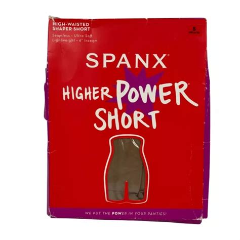 Spanx New Higher Power Short Small Cafe Au Lait Shapewear 6 Inseam