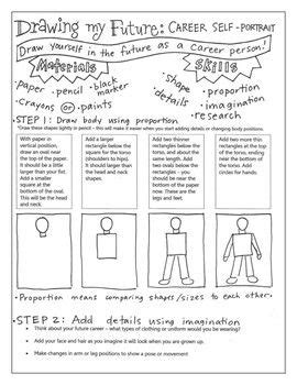 Drawing My Future Career Self Portrait Career Day Art Career Art