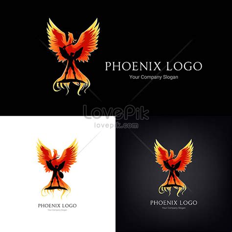 Logo Design With Pheonix Illustration Image Picture Free Download