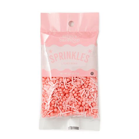 Sarahs Bakeshop Sprinkle Bag Light Pink 25oz