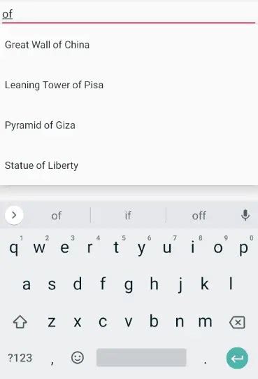 Android Autocompletetextview Tutorial With Examples Learn To Droid