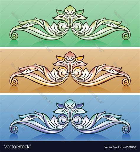 Floral Cartoon Header Royalty Free Vector Image