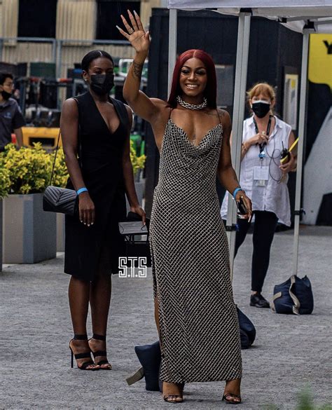 Shacarri Richardson Attends 2021 Espys Wearing Laquan Smith Metallic