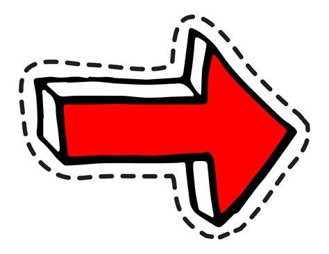 Red Arrow Right Direction Sticker Or Icon Vector 17743752 Vector Art At Vecteezy