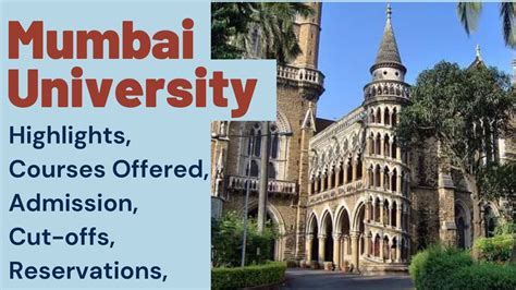 University Of Mumbai Highlights Courses Offered Admission Process