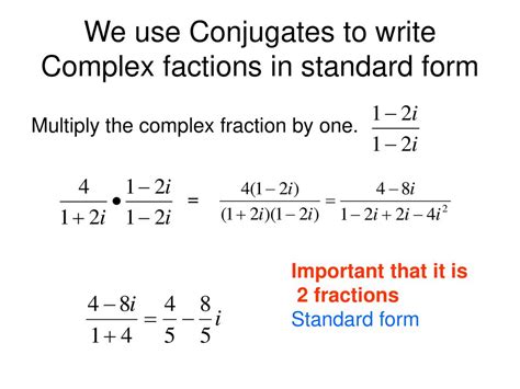 Conjugates Standard Form Of Complex Numbers Ppt Download