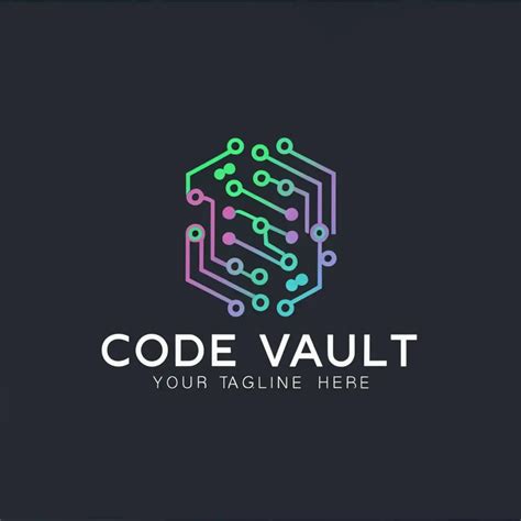 Logo Design For Code Vault Sleek Computer Symbol On Clean Background Ai Logo Maker