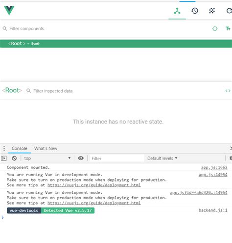 Vuejs Laravel 57 Vuejs Component Is Mounted But Not In Devtools