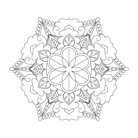 쉽게 편집하고 크기를 조정할 수 있는 만다라 프리미엄 벡터