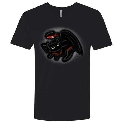 Toothless Simba Mens Premium V Neck Pop Up Tee