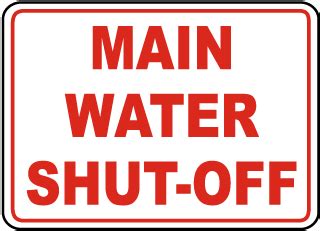 Valve Shut Off Signs