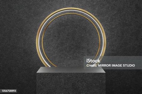 큐브 블록 무대 블랙 테라초 연단과 대리석 벽 배경에 고급 스튜디오 장면 0명에 대한 스톡 사진 및 기타 이미지 0명 3차원 형태 개념 Istock