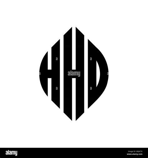 Hho Circle Letter Logo Design With Circle And Ellipse Shape Hho Ellipse Letters With