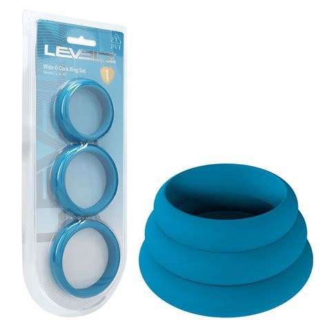 Levelz Wide O Silicone Cock Ring Set Of 3 Lxl2x Teal Cock Rings