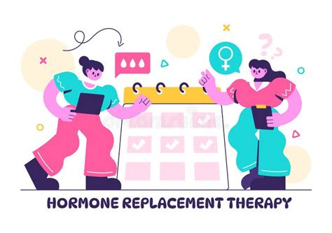 Vector Illustration Of Hrt Or Hormone Replacement Therapy Acronym
