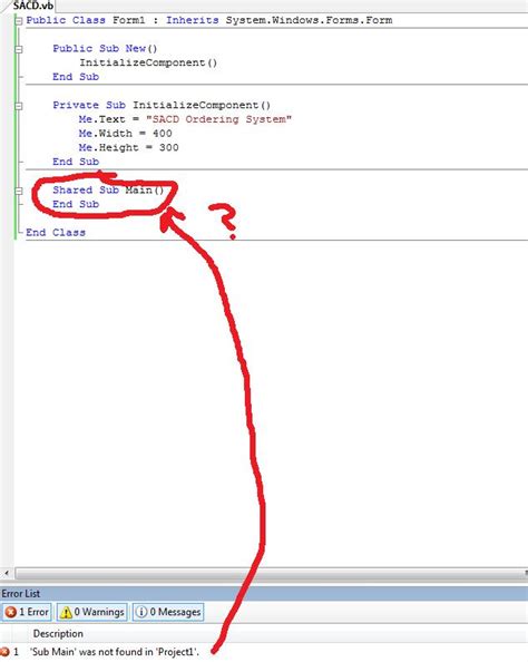 2005 Missing Main For Windows Form Vbforums